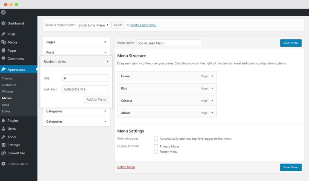 Trigger A Call To Action Using A Unique Css Class Or Id Button And Wordpress Menu Item